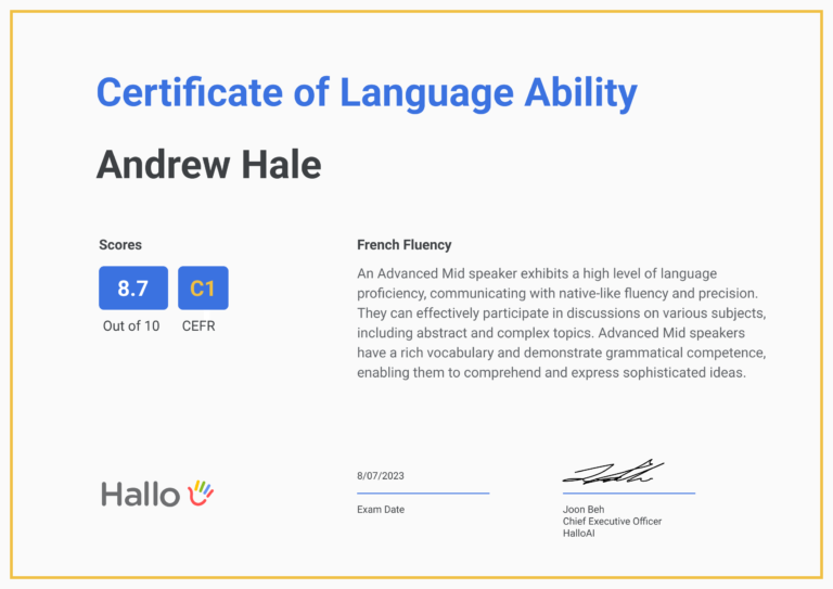 Hallo - Automated Language Assessment