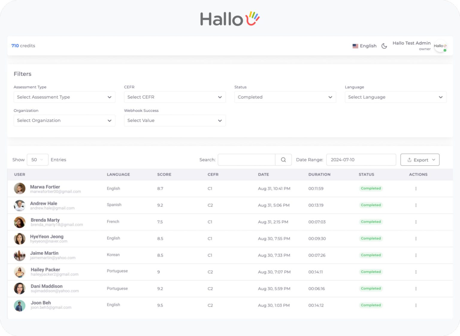 Home - Hallo - Learn Languages with AI Tutors
