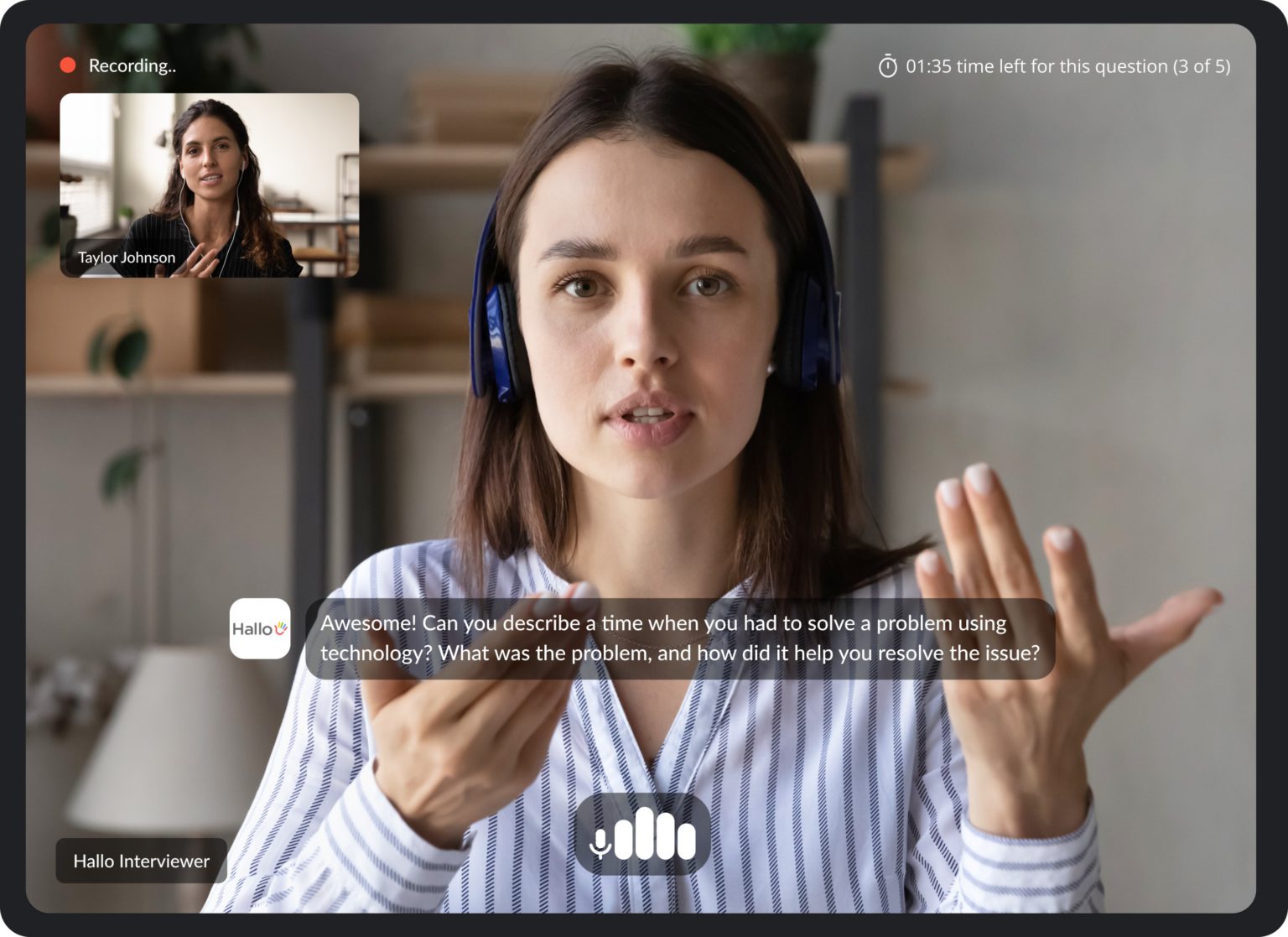 AI Interview (Job-Tailored) - Hallo: AI-Powered Assessments